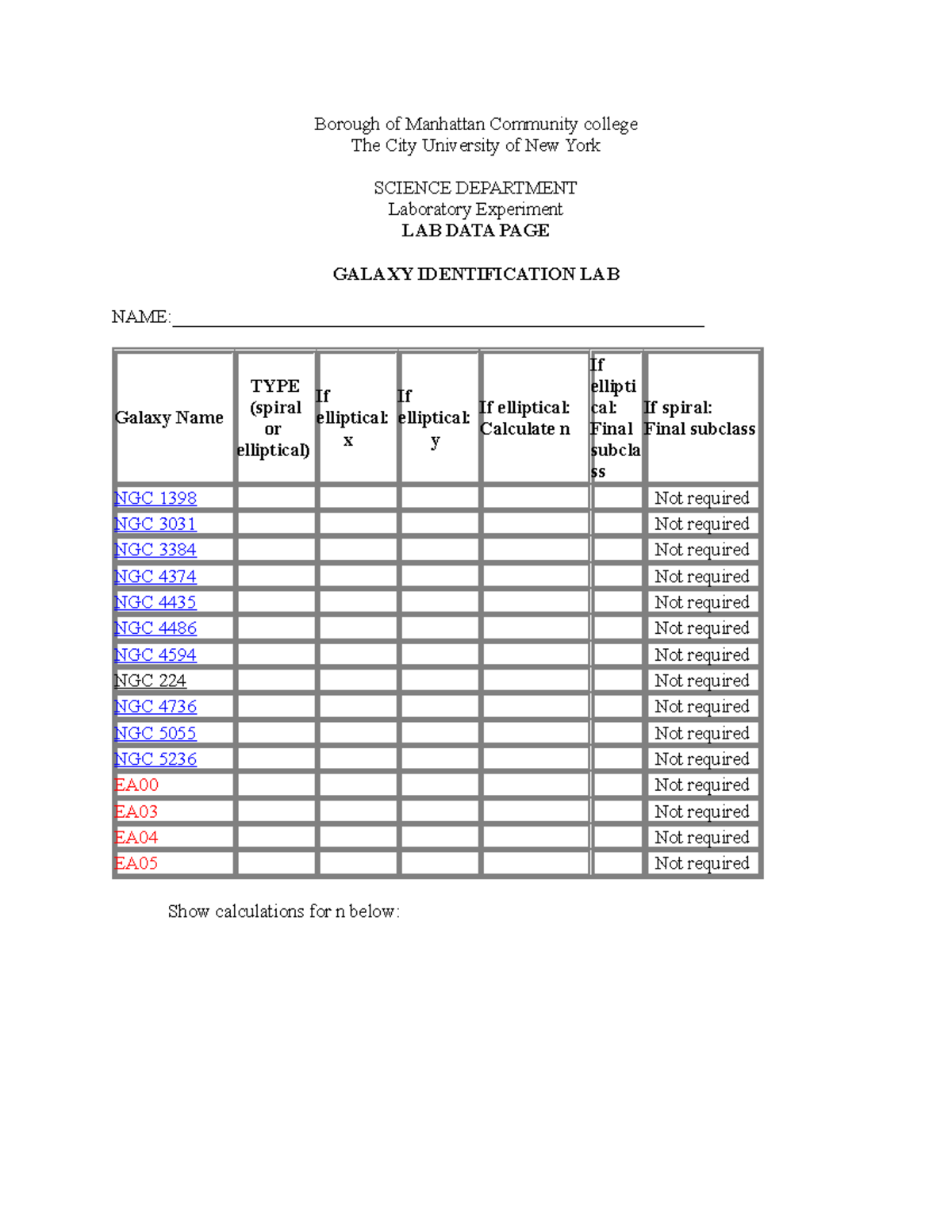 AST 110 data page Galaxy Identification word version - Borough of ...
