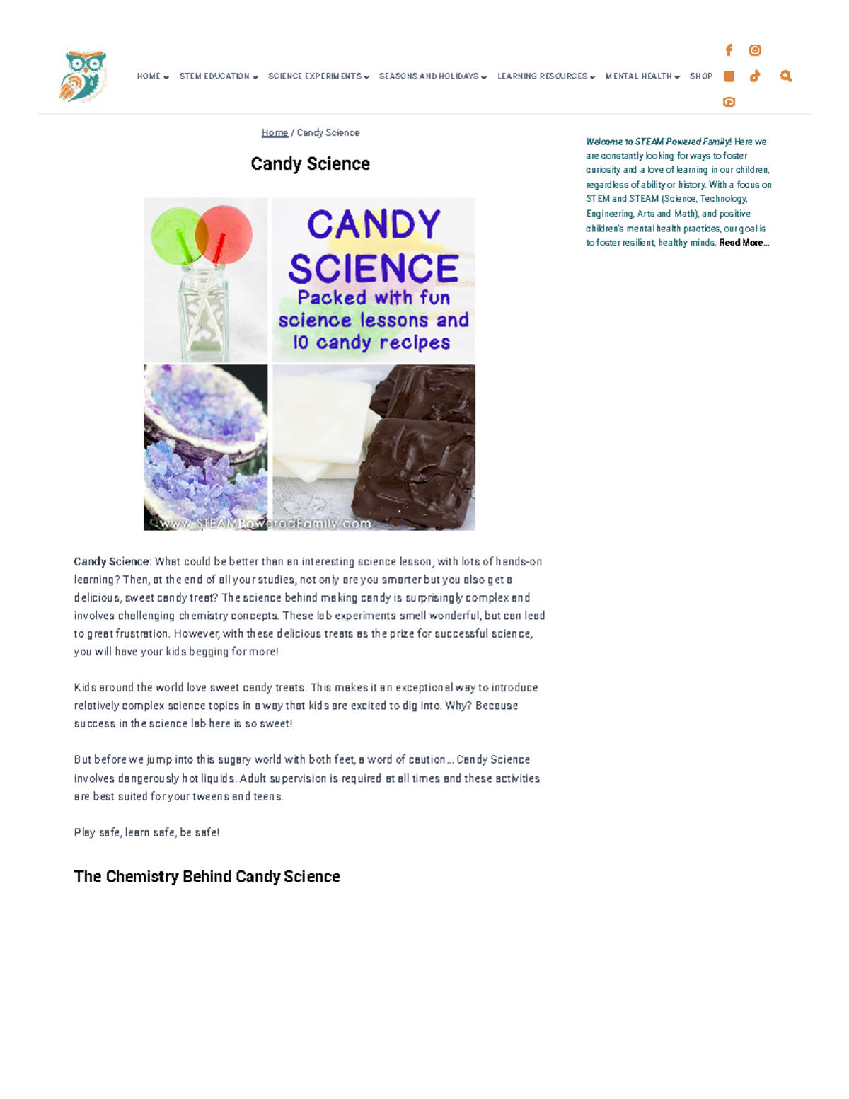 Candy-making 3 - Welcome to STEAM Powered Family! Here we are ...