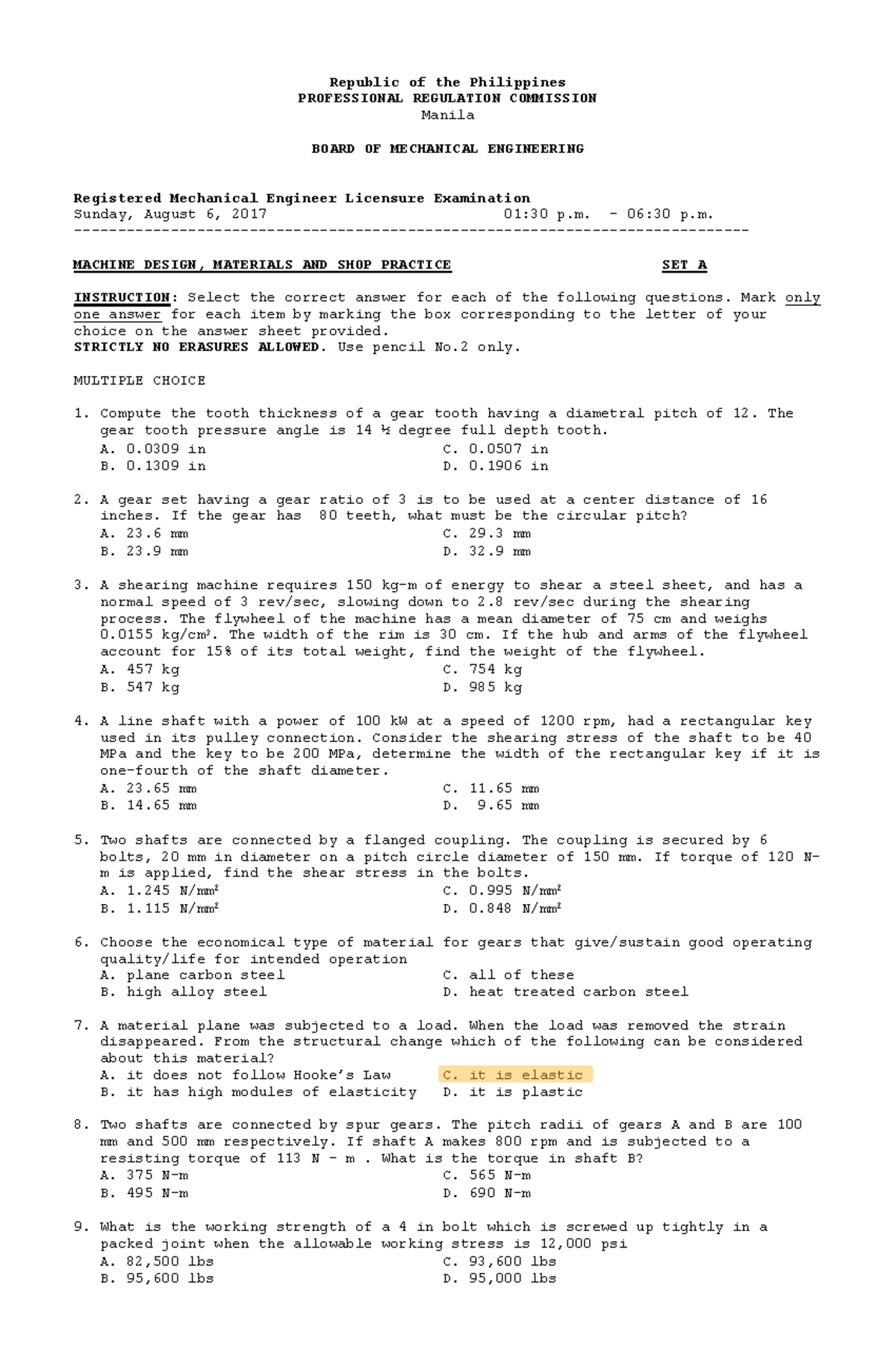 2017 MDSP Past Board - notes for bsme - Republic of the Philippines ...