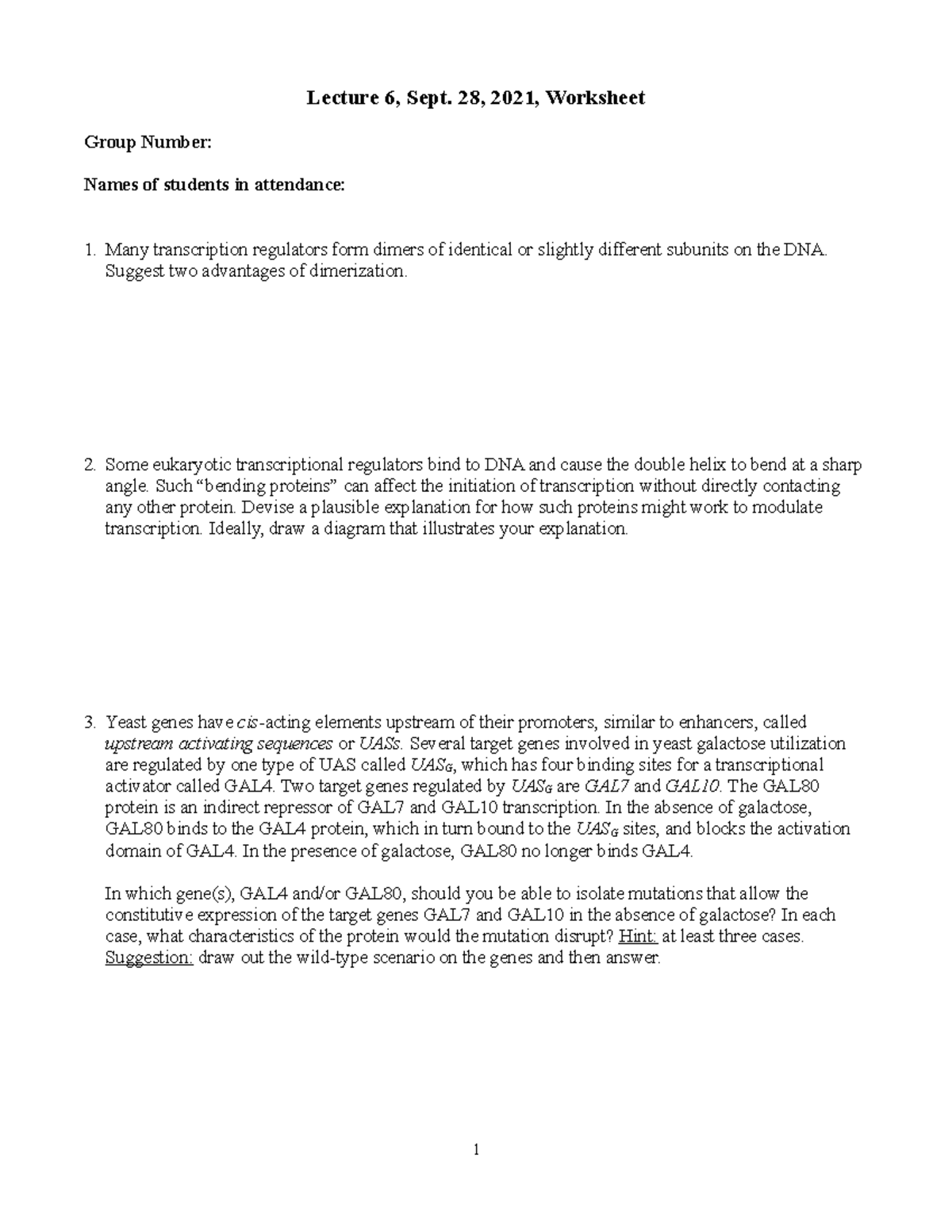 Lecture 6 Sept 28 Worksheet - Lecture 6, Sept. 28, 2021, Worksheet ...