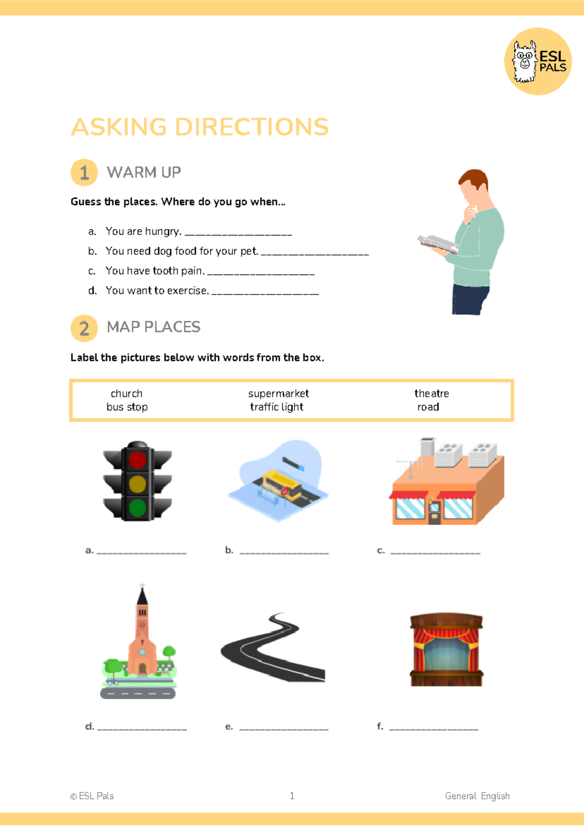 SV Asking for Directions 1 - ASKING DIRECTIONS WARM UP Guess the places ...