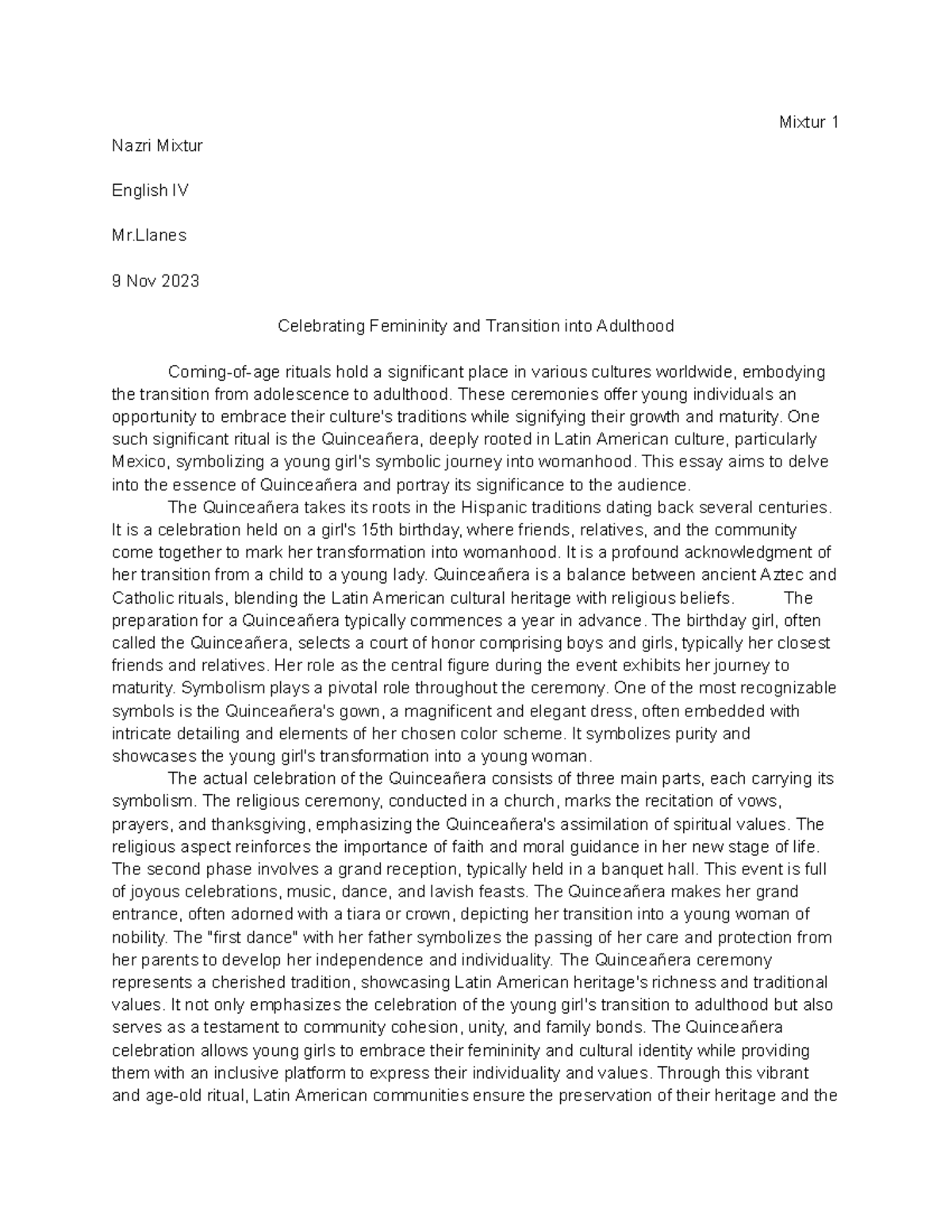 6 - its a English 2 essay - Mixtur 1 Nazri Mixtur English IV Mr 9 Nov ...