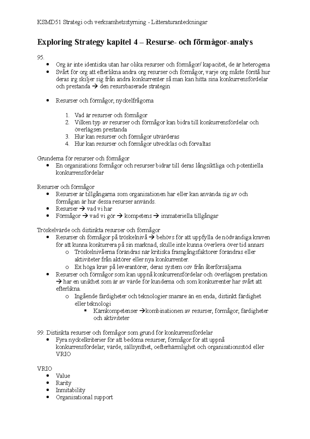 Exploring Strategy kapitel 4 – Resurse - Exploring Strategy kapitel 4 ...