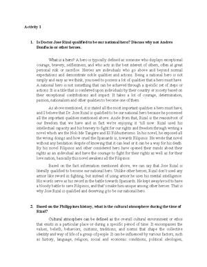 Ry Matesrpieces of Jose Rizal Noli Me Tangere Pagaragan 1 - JANINE G ...