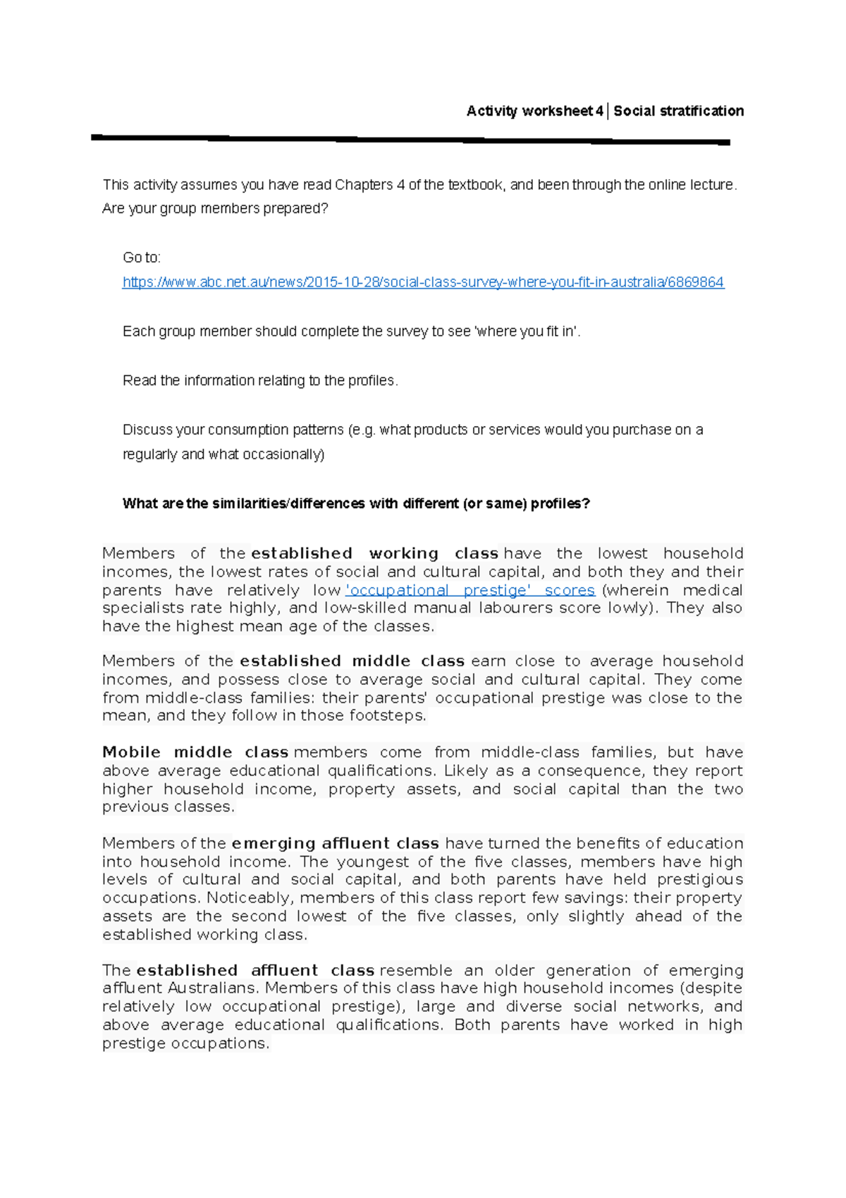 Social culture understanding - Activity worksheet 4 │ Social ...