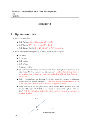 Financial Derivatives and Risk Management. Delta Hedging - Financial ...