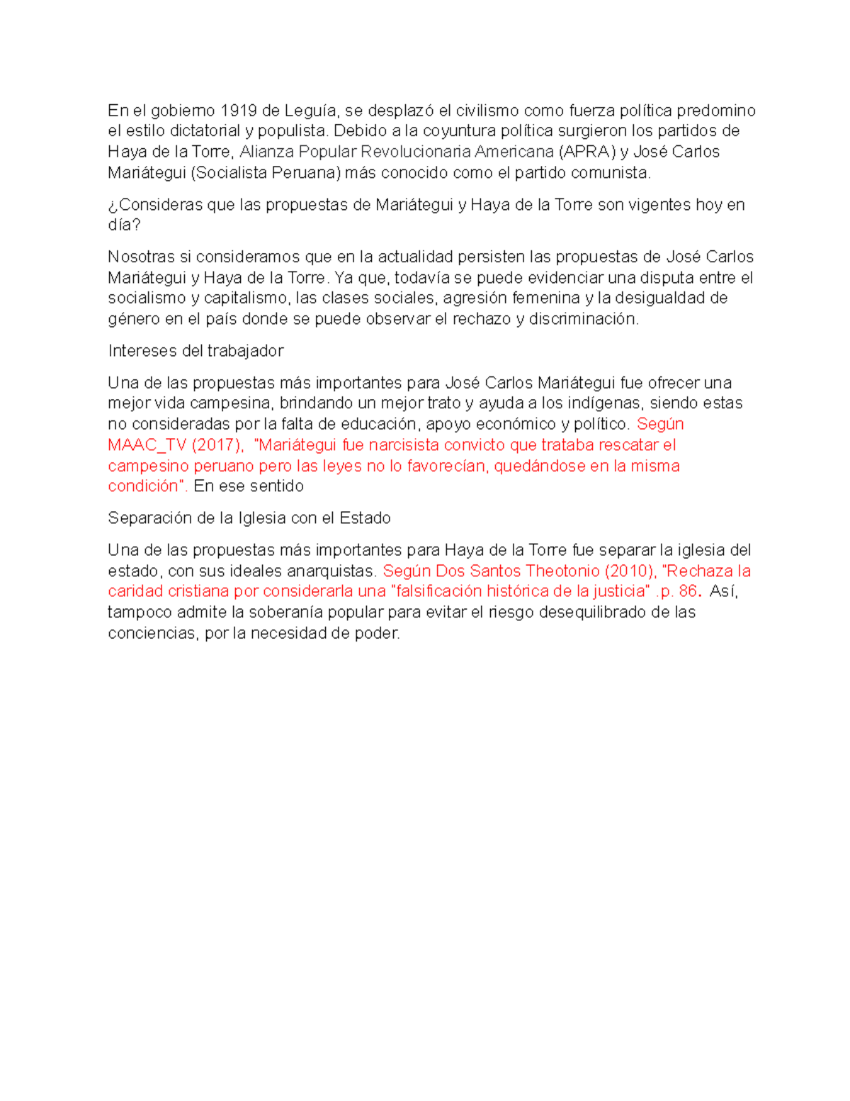 Redaccion Probles del peru actual - En el gobierno 1919 de Leguía, se ...