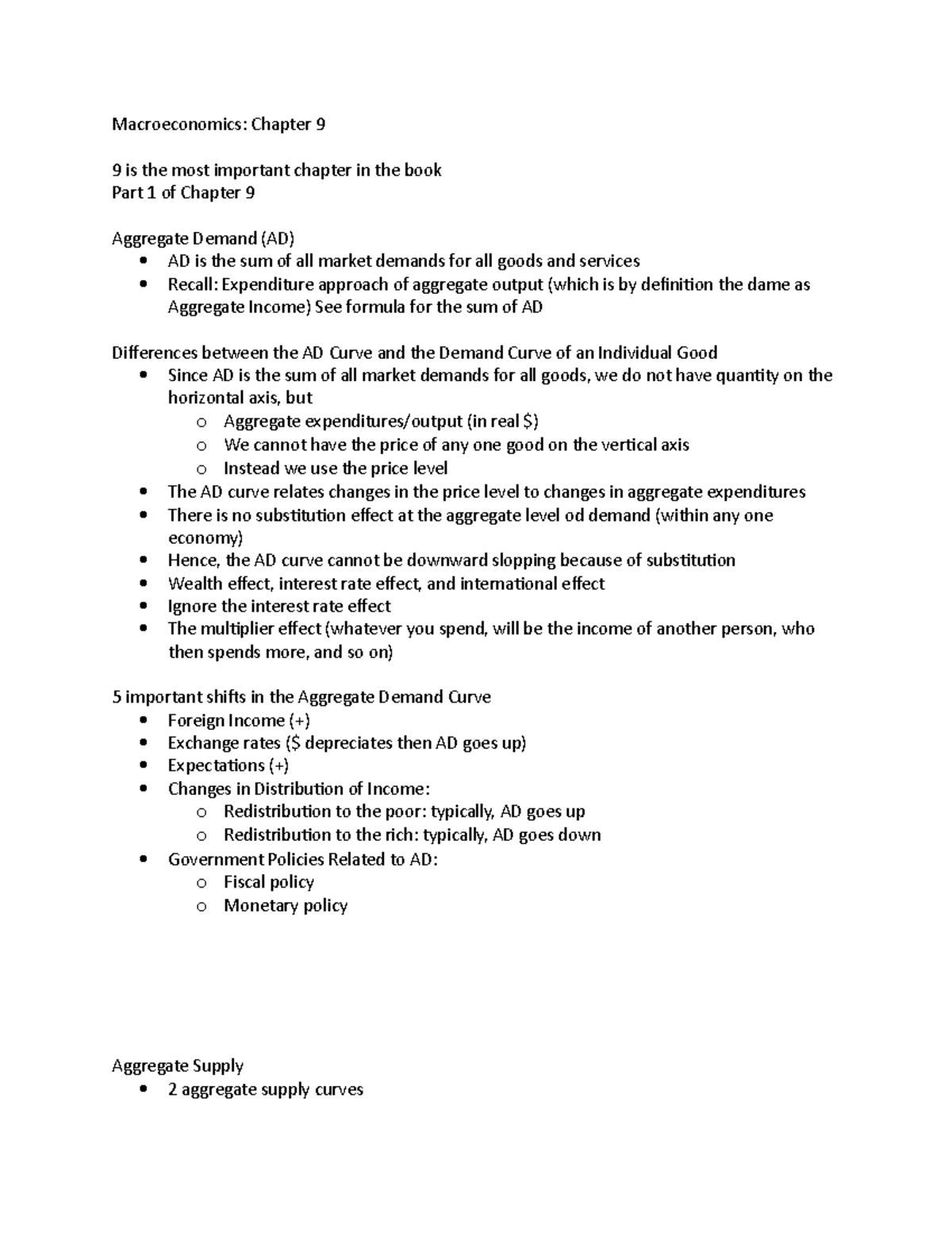 Chapter 9 - Lecture notes required for quizzes, tests, exams, etc ...
