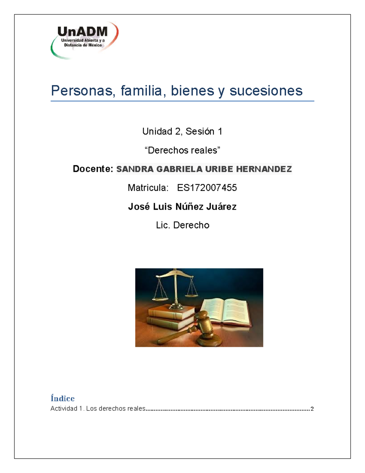 M3 U2 S4 JONJ - Personas, familia, bienes y sucesiones Unidad 2, Sesión ...