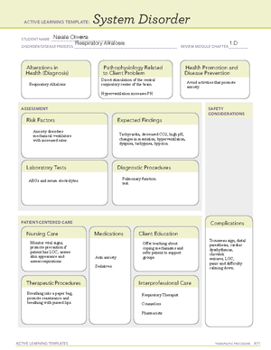 Metabolic Acidosis - ACTIVE LEARNING TEMPLATES THERAPEUTIC PROCEDURE A ...