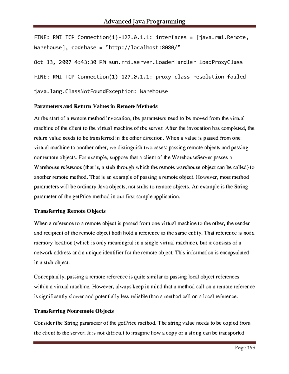 Advanced Java Programming Notes Fine Rmi Tcp Connection1 12701 Interfaces Javarmi