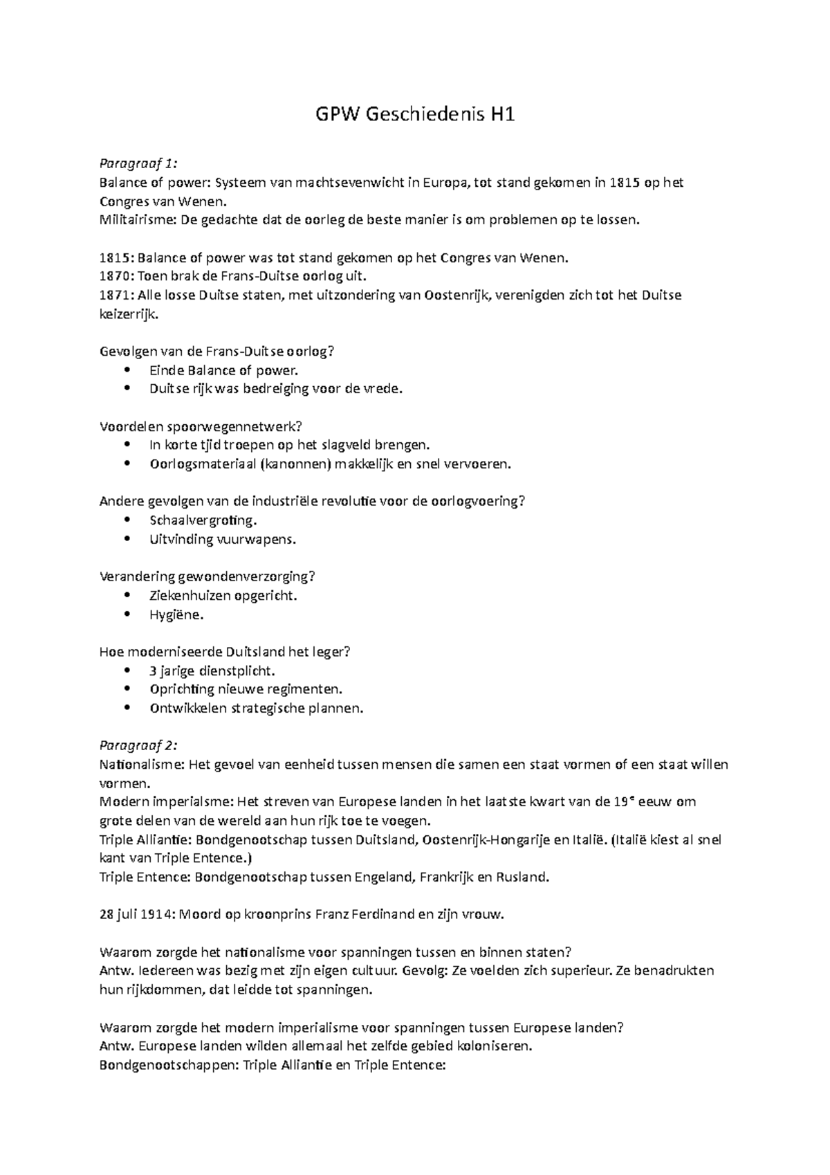 GPW Geschiedenis H1 - ??????????????????? - GPW Geschiedenis H ...