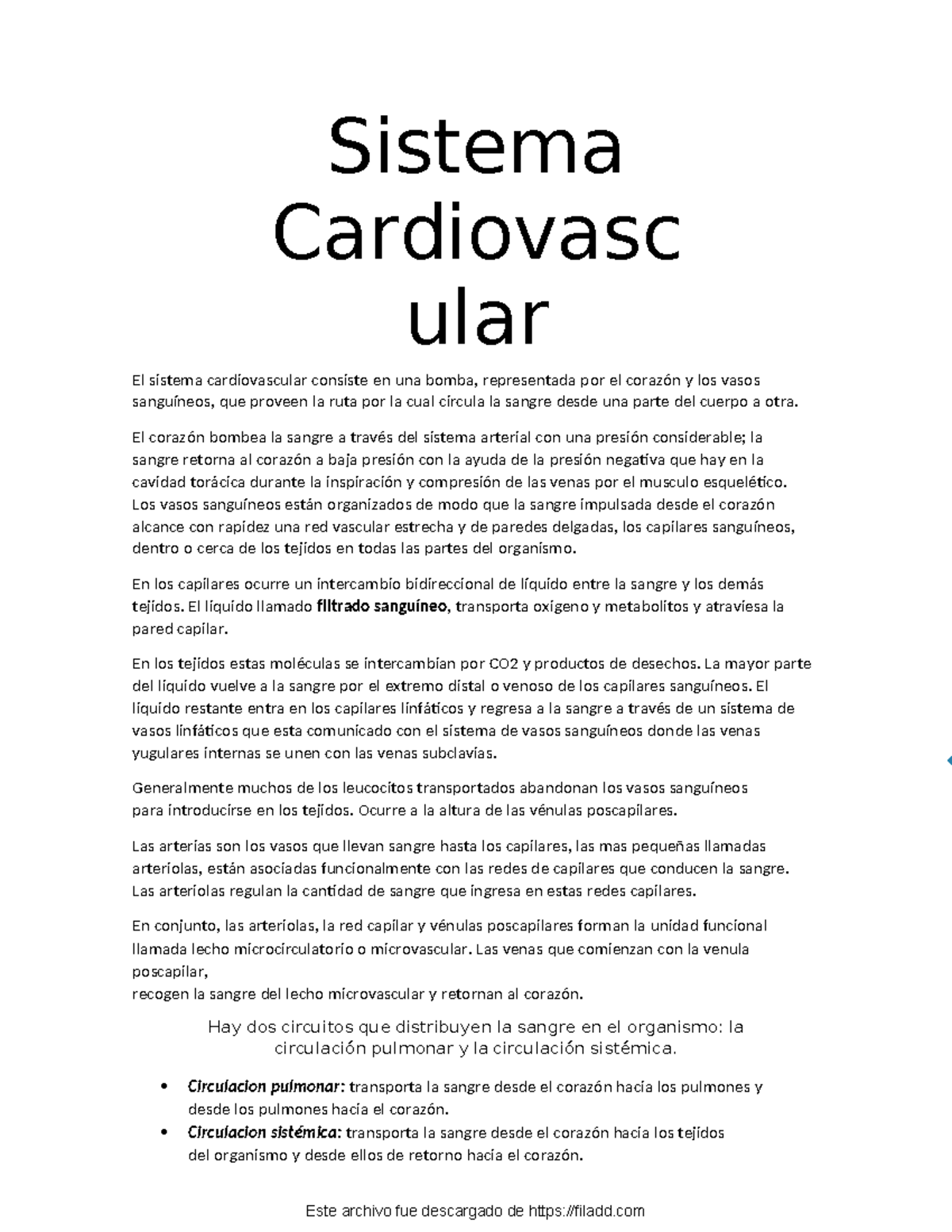 Sistema cardio histologia - Sistema Cardiovasc ular El sistema ...