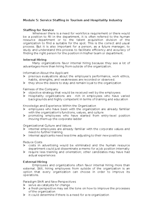 Module 4 The Guest and The Service Setting - Module 4: The Guest and ...