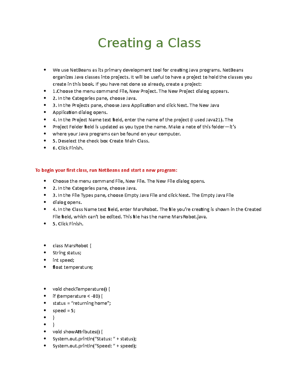 Creating a Class - msroom guide - Information technology - Studocu