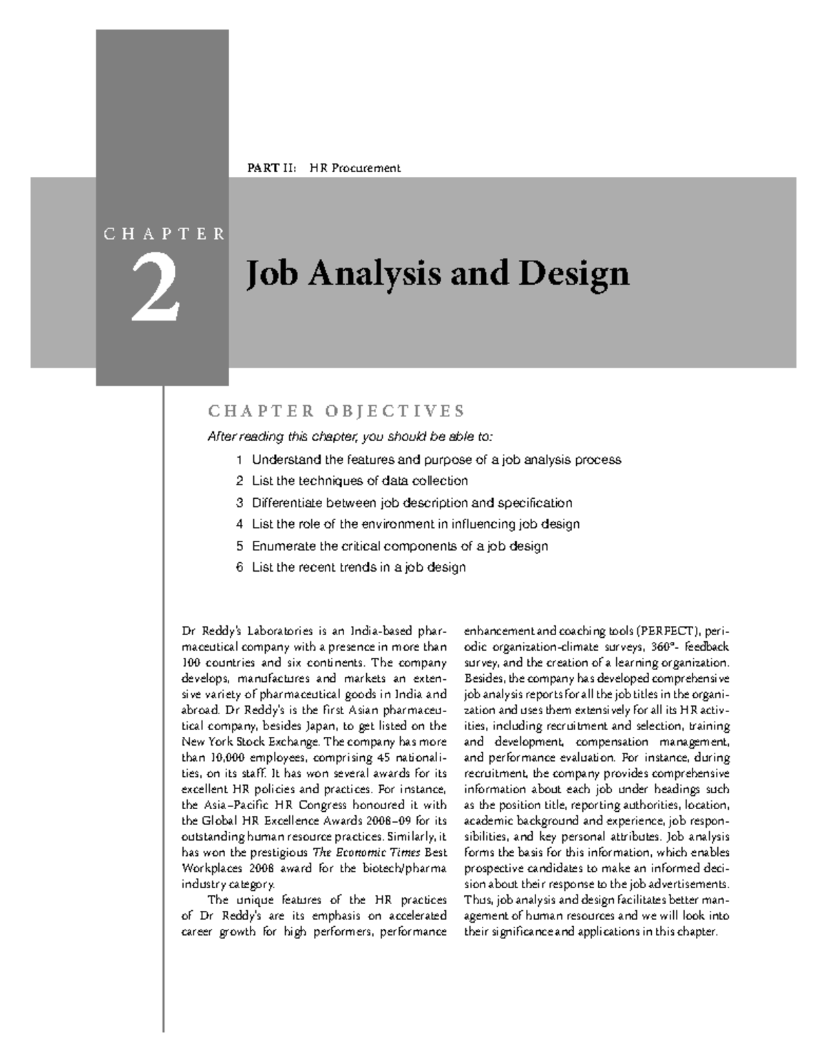 Job analysis and sel. HRM-by-Pravin-Durai - PART II: HR Procurement C H A P T E R C H A P T E R ...