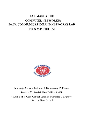 ETIT401 ACN T - Abc - ADVANCED COMPUTER NETWORKS ETIT 401 TUTORIAL FILE ...