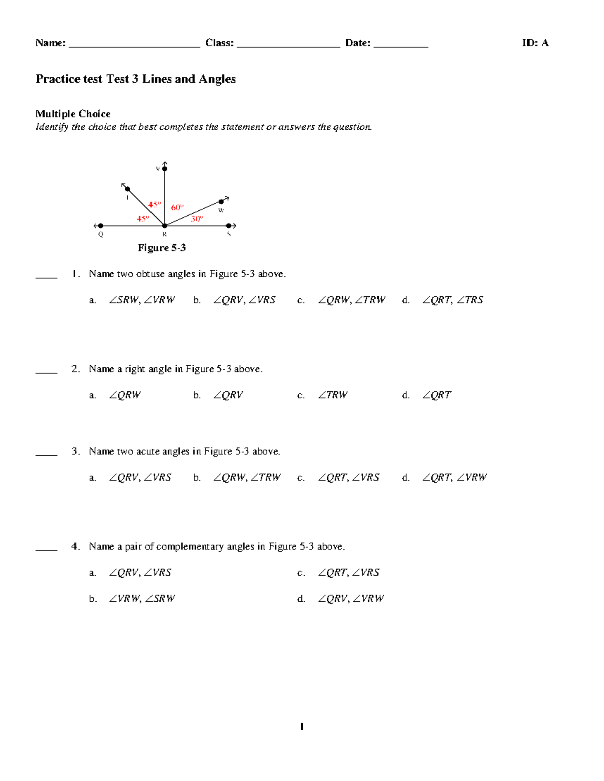 PRE Angle - This is for Review and lesson in Math to help the teachers ...