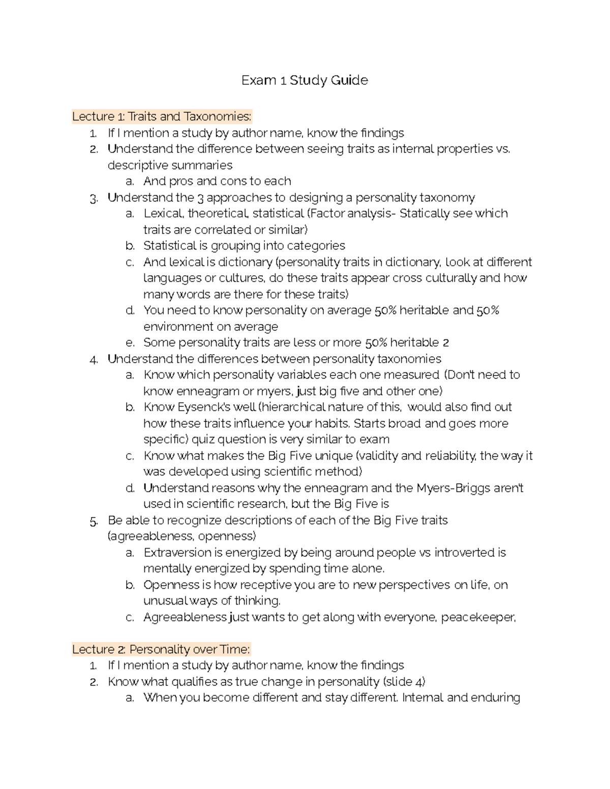PPE Exam 1 study guide - Lecture notes 1-4 - Exam 1 Study Guide Lecture ...