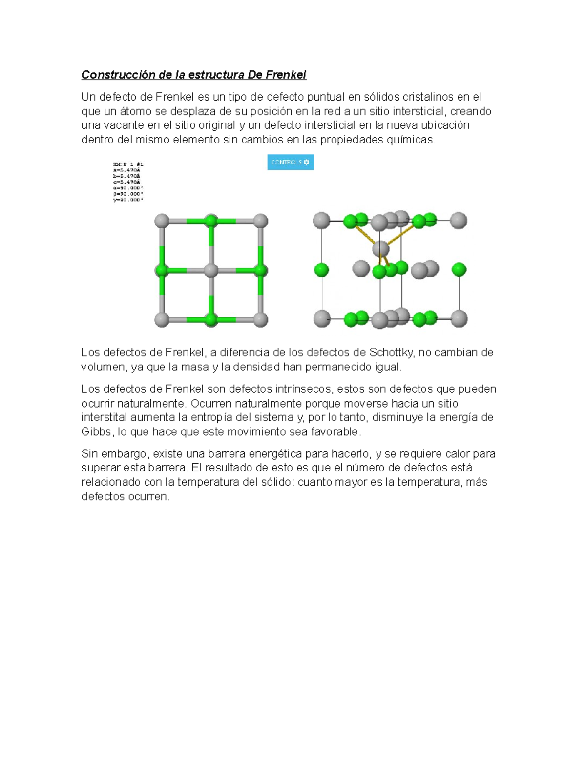 Construcción de la estructura De Frenkel - Construcción de la ...