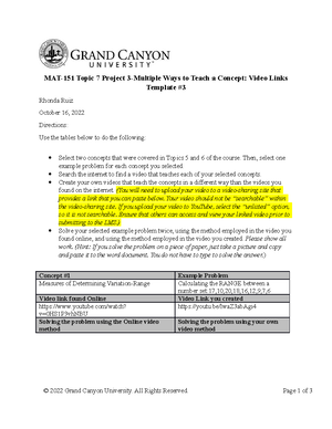 MAT-151-T5-Project 2-DONE - MAT-151 Topic 5 Project 2-Multiple Ways To ...