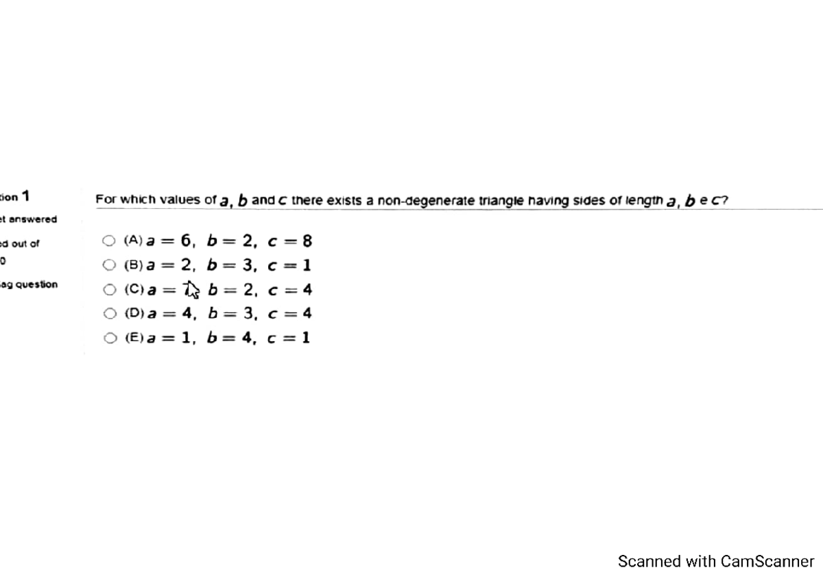 Till Math - This pdf is entrance exam of politenicano di torino - tion 1 For which values of a ...