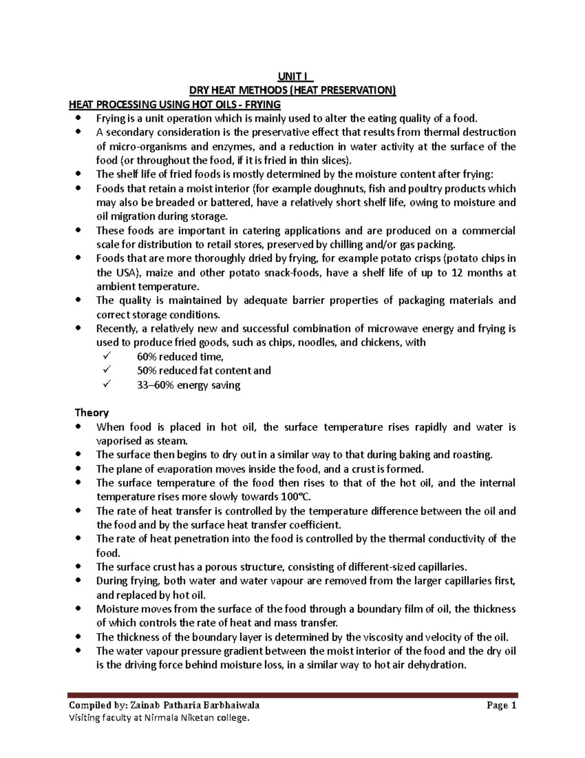 Dry heat methods (Heat preservation) - UNIT I DRY HEAT METHODS (HEAT ...