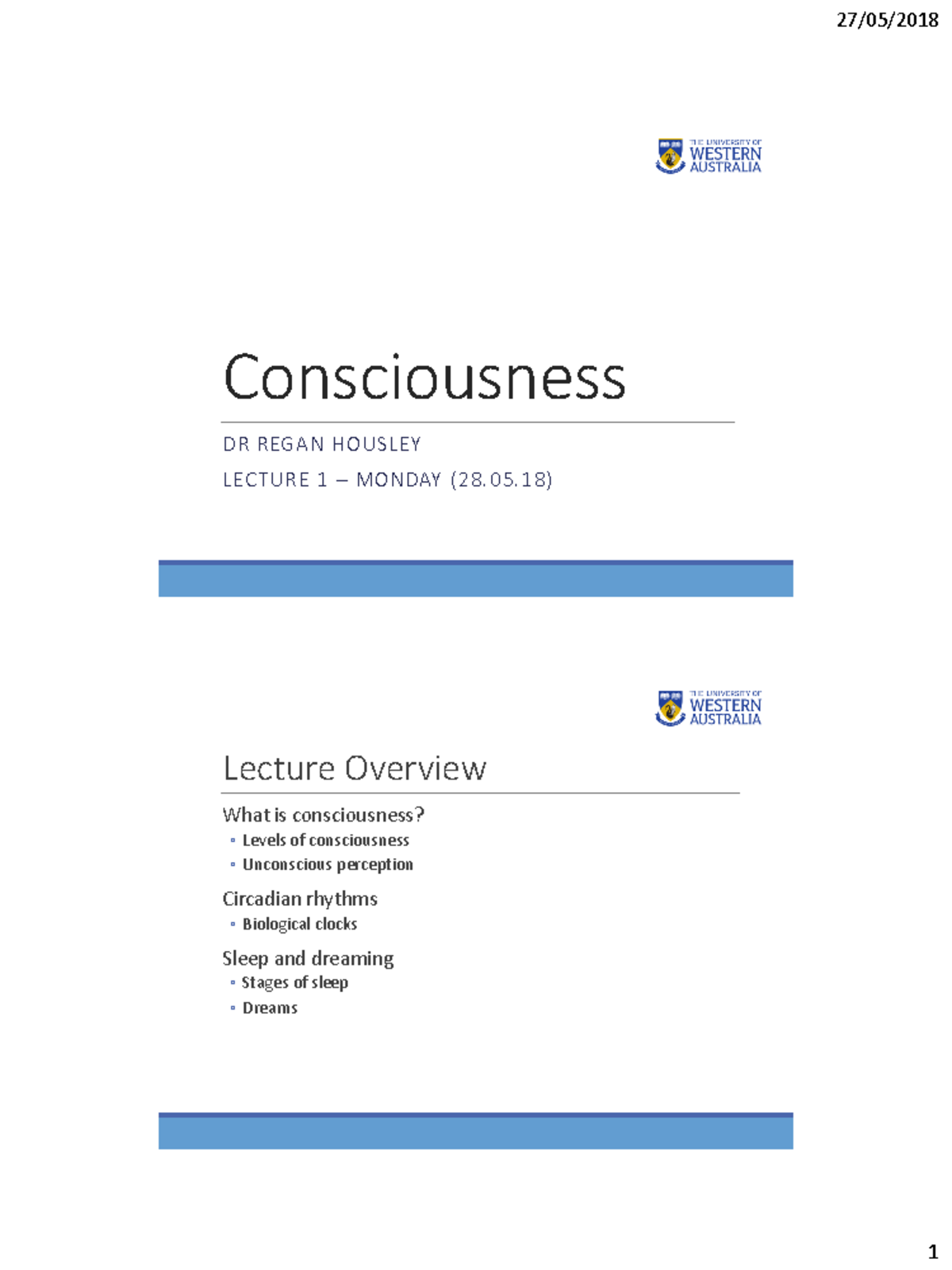 2018 Consciousness Lecture 1 Lms Warning Tt Undefined Function 32 Warning Tt