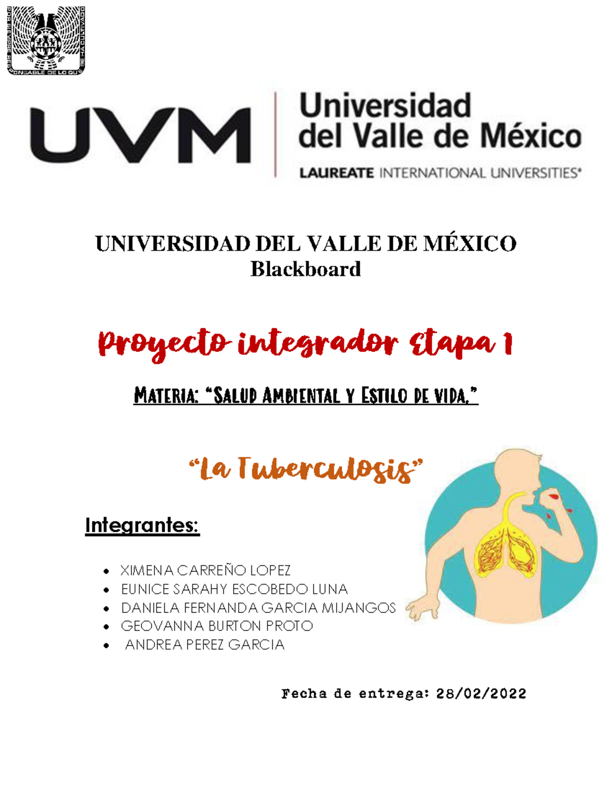 A^N3 Xedga - Proyecto Integrador parte 1 de Salud Ambiental, blackboard actividades salud ...