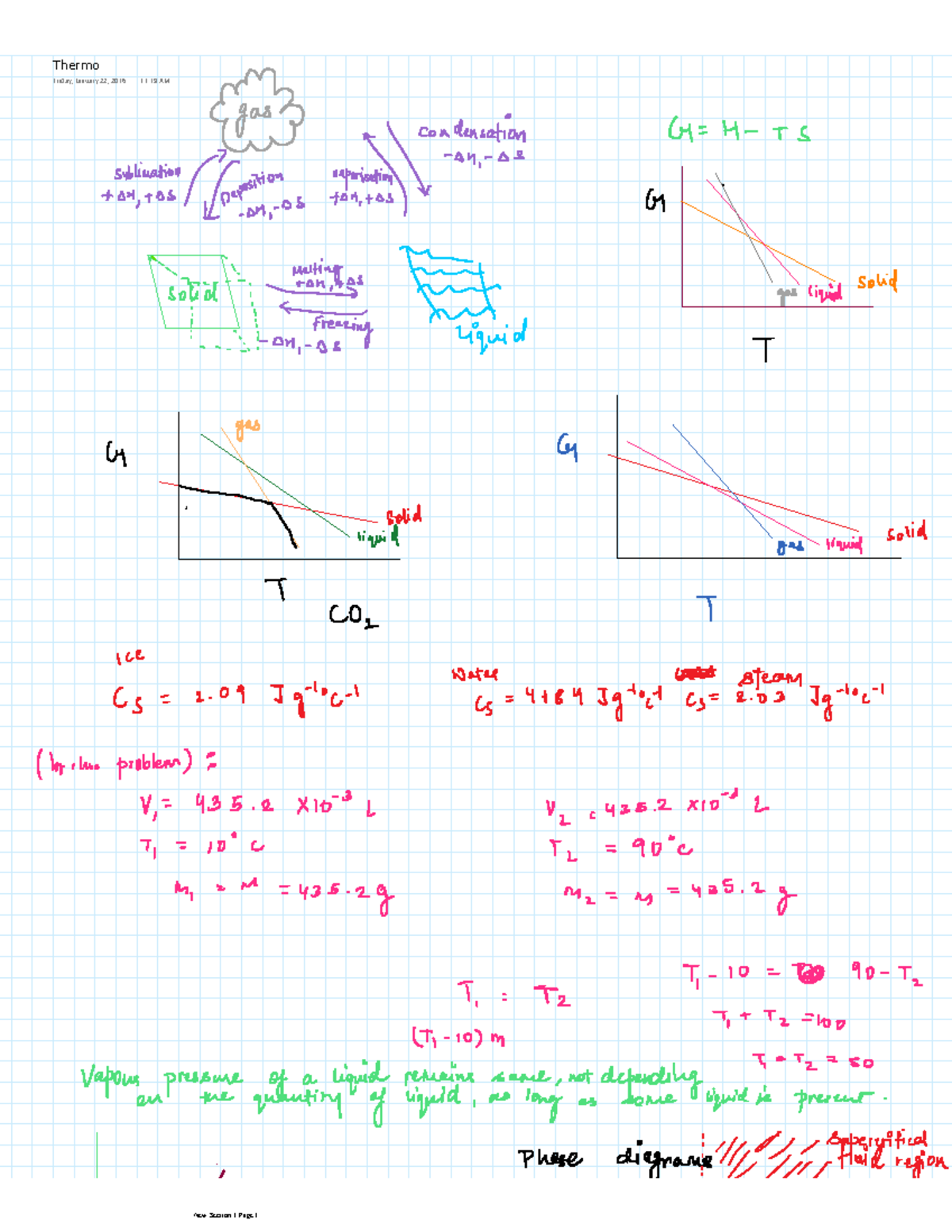 Lecture Notes All Lectures Warning Tt Undefined Function 22 Thermo Friday January 22