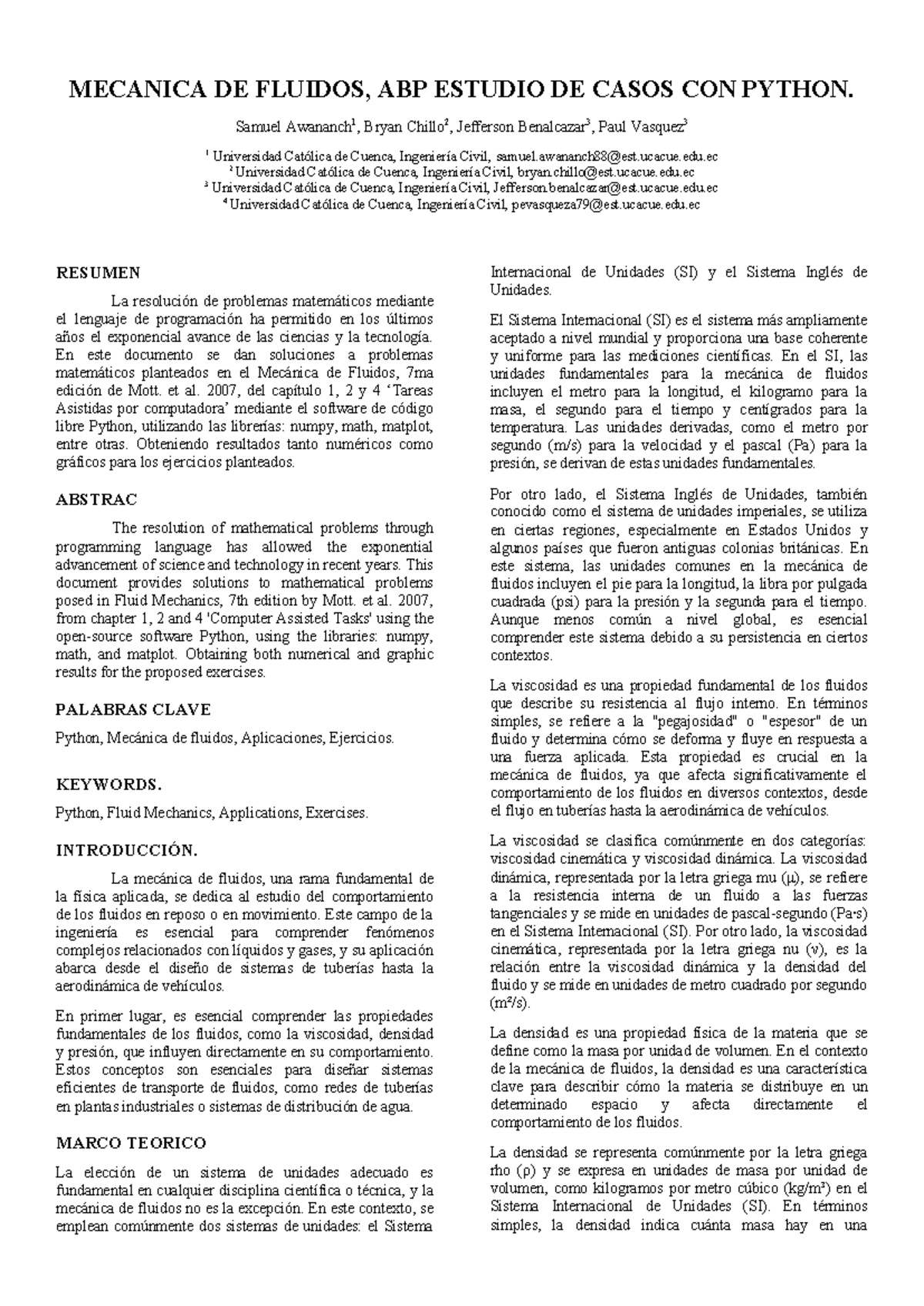 ABP Fluidos 1 - abp - MECANICA DE FLUIDOS, ABP ESTUDIO DE CASOS CON ...