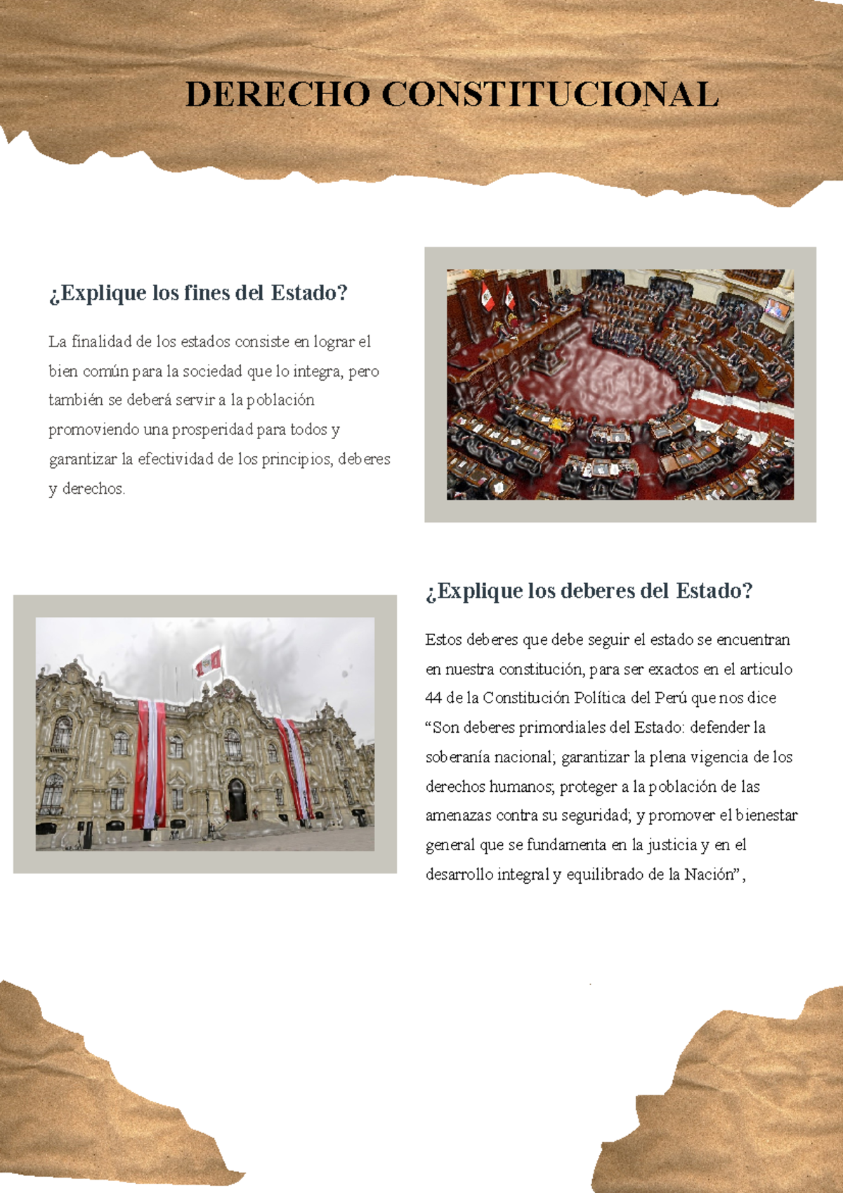 Estado - DERECHO CONSTITUCIONAL - Studocu