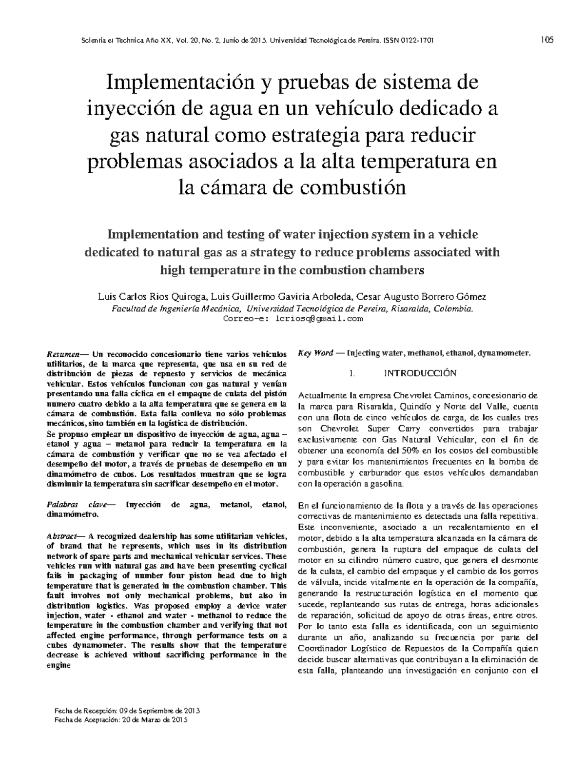 Dialnet-Implementacion YPruebas De Sistema De Inyeccion De Agua En-5169211 - Scientia et ...