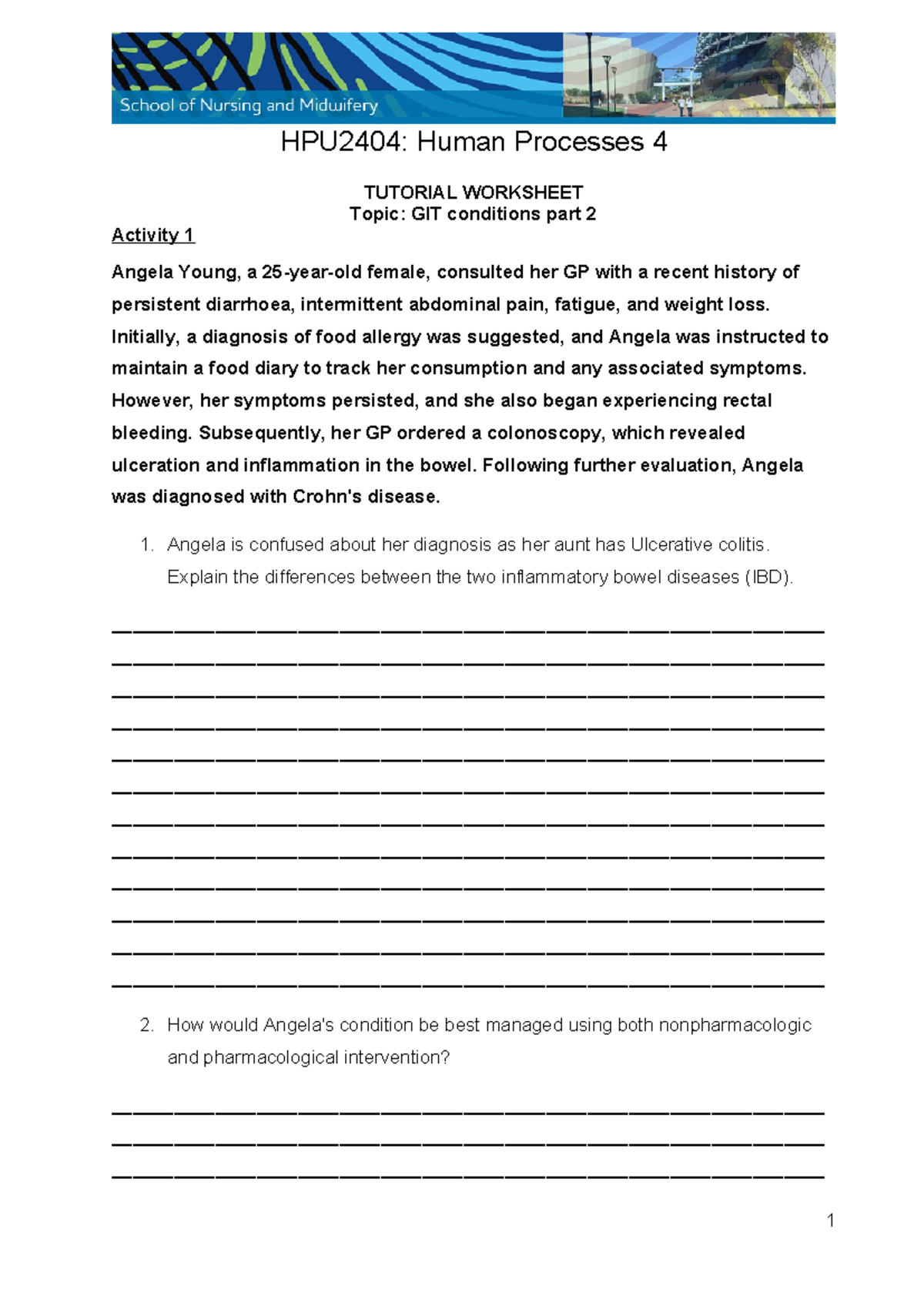 HPU2404 GIT 2 tutorial worksheet - TUTORIAL WORKSHEET Topic: GIT ...