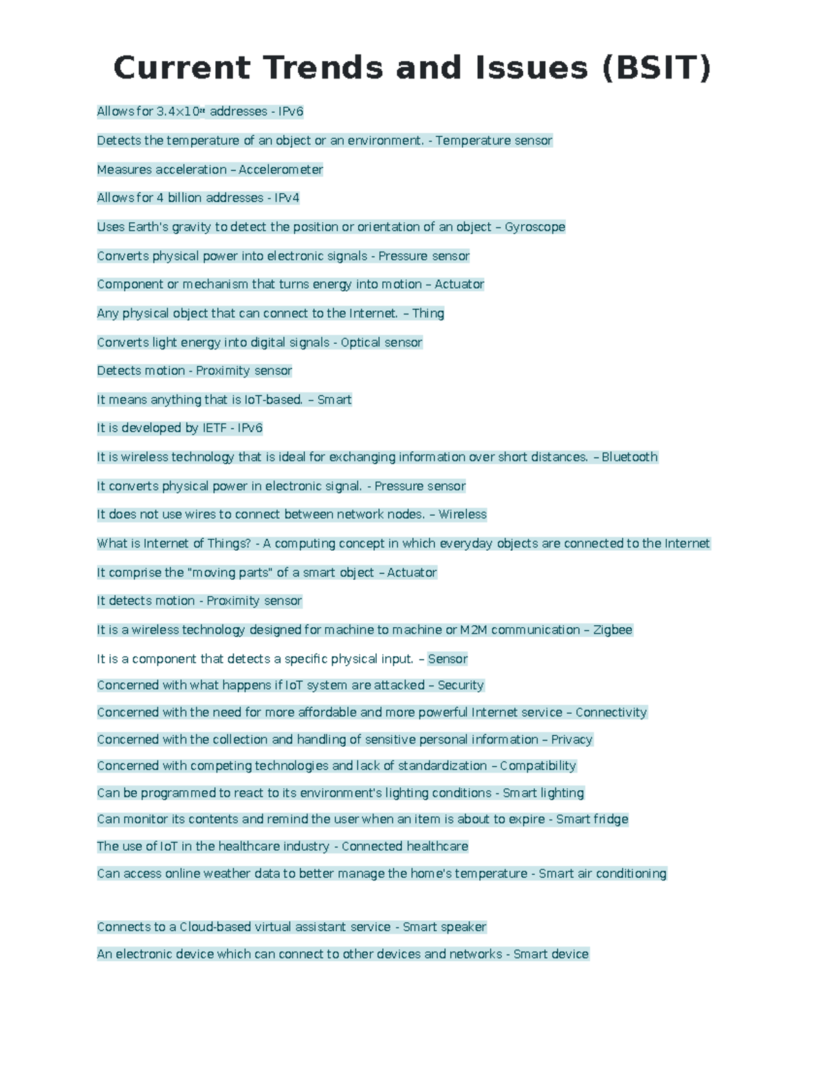 Current Trends and Issues (BSIT) - Allows for 3×10 38 addresses - IPv ...
