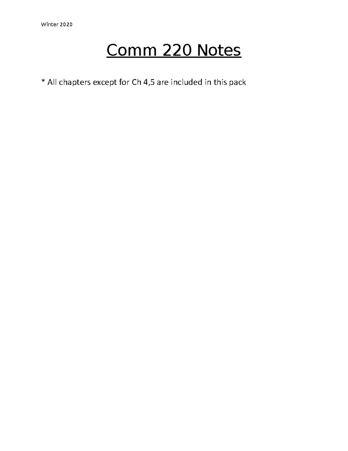 Comm 220 Notes (All Chapters) micro economics - Comm 220 Notes * All ...