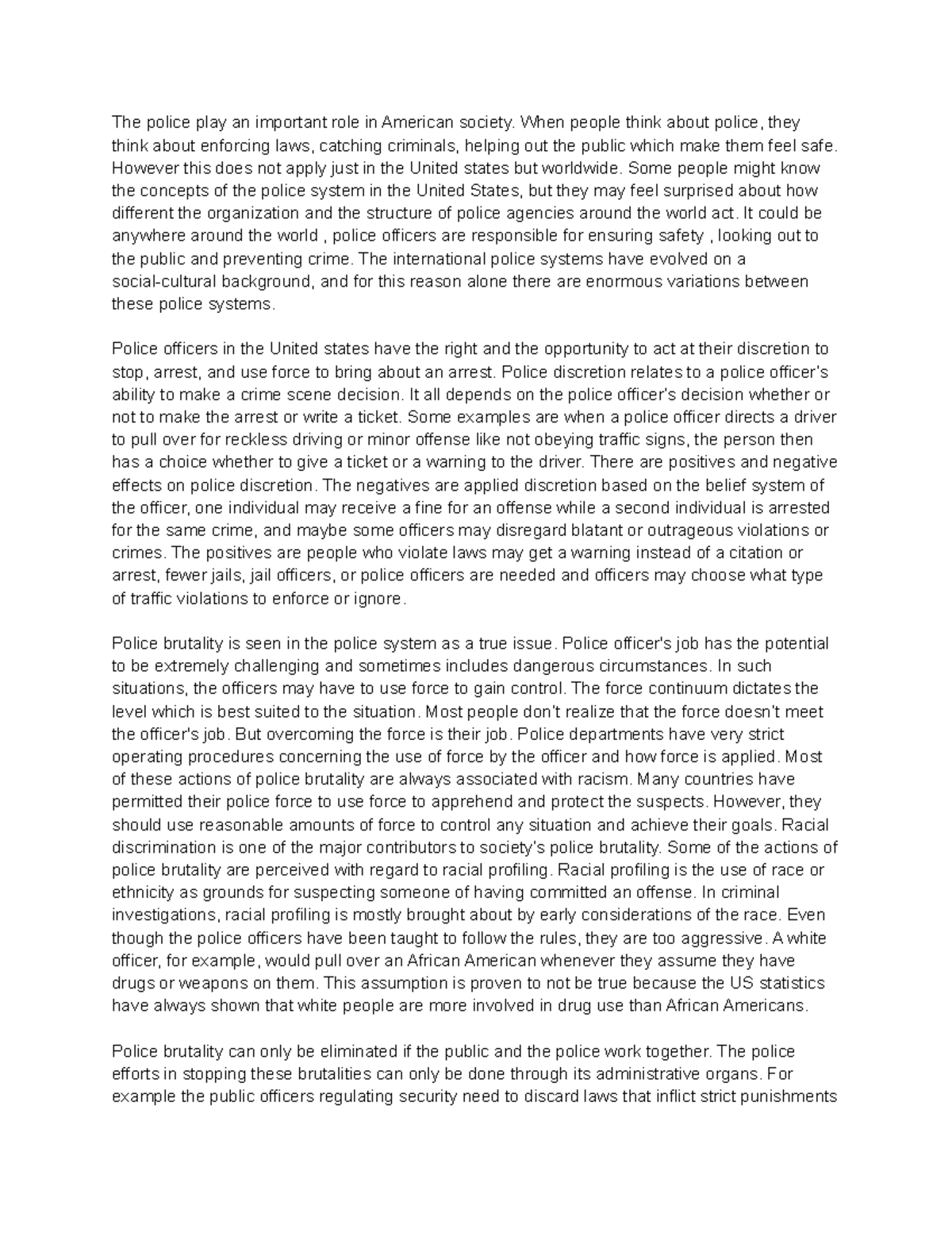 Police Brutality In Law Enforcement System - The police play an ...