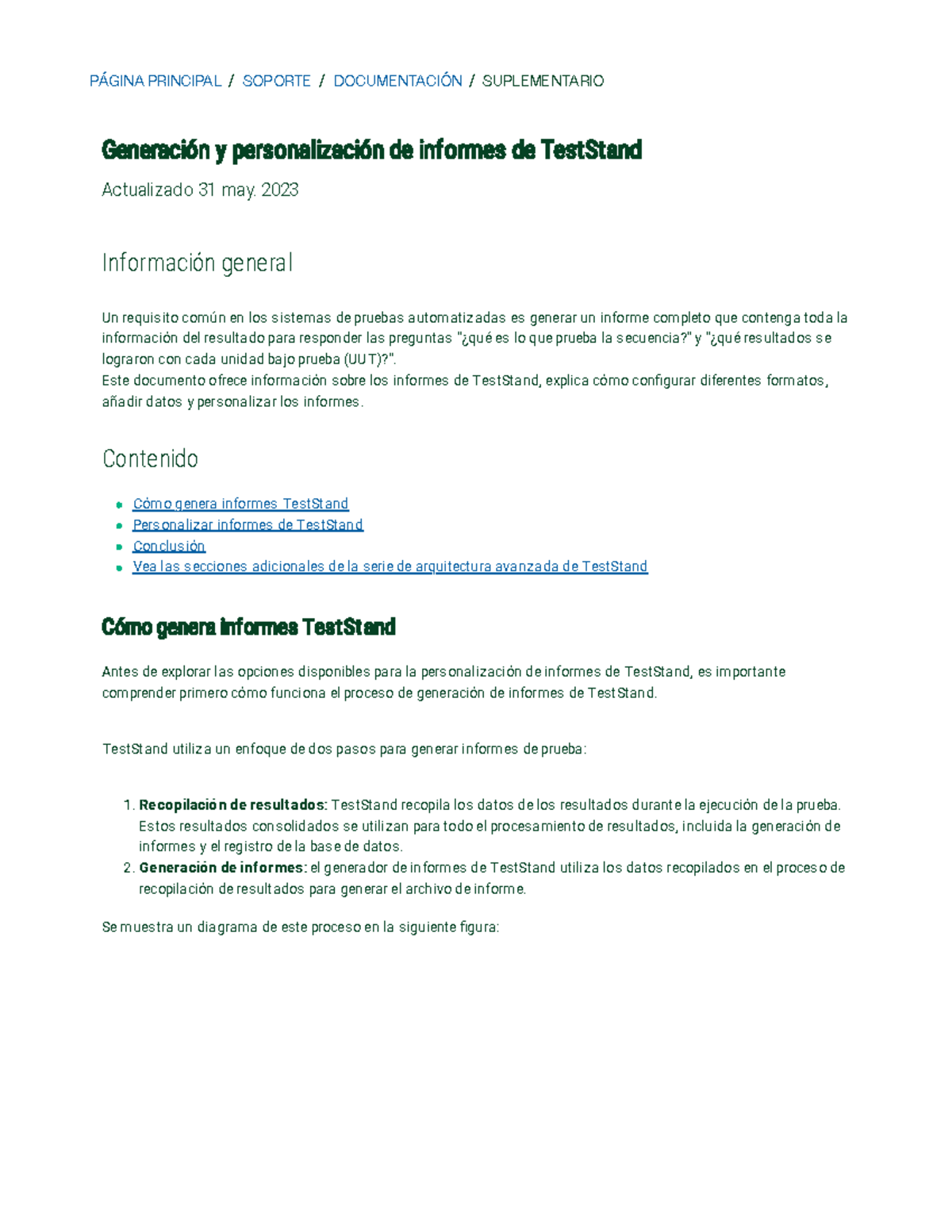 Generación y personalización de informes de Test Stand - NI - PÁGINA ...