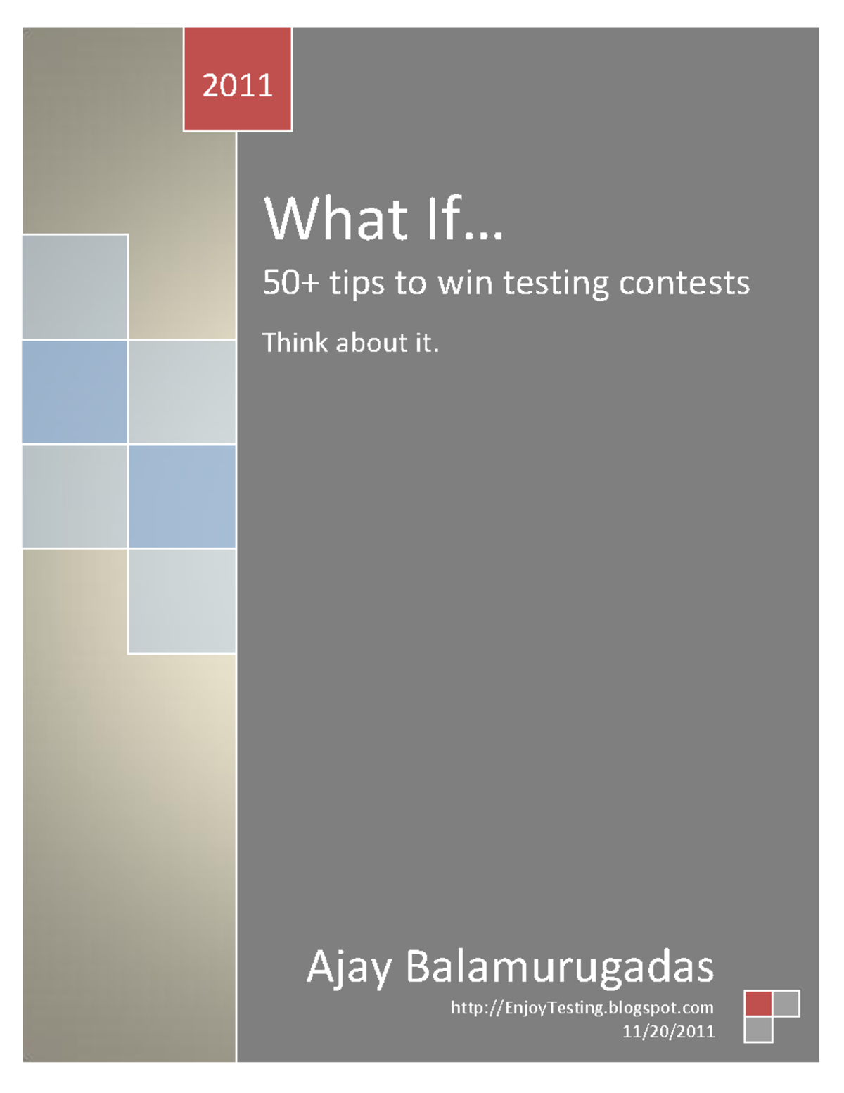 50tipstowintestingcontests - What If... 50+ tips to win testing ...