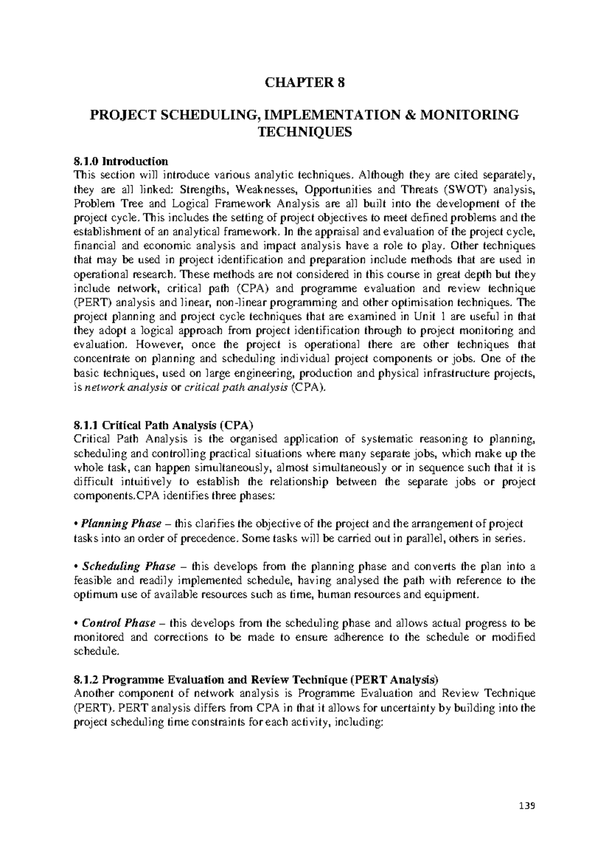 Chapter 8 project planning techniques - CHAPTER 8 PROJECT SCHEDULING, IMPLEMENTATION & - Studocu