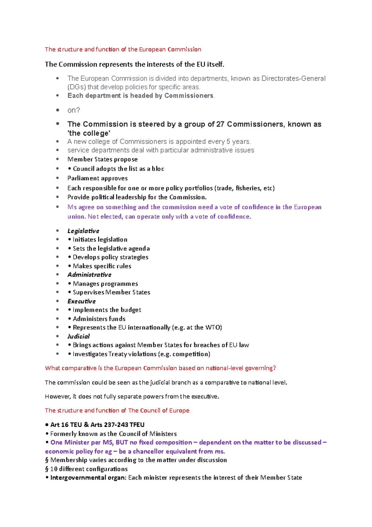 Law of the European Union Tutorial 1 - The structure and function of ...