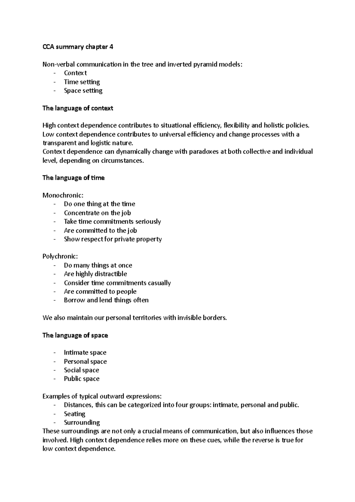 CCA summary chapter 4 - Een samenvatting van hoofdstuk 4 voor CCA. - CCA summary chapter 4 ...