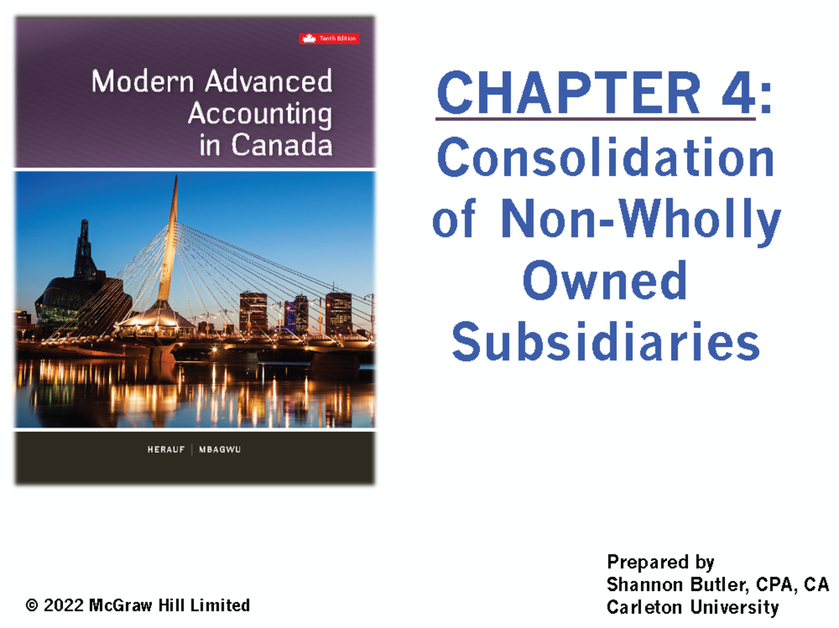 Chp 4 PP - Warm Regards, Huzefa A - Prepared by Shannon Butler, CPA, CA ...