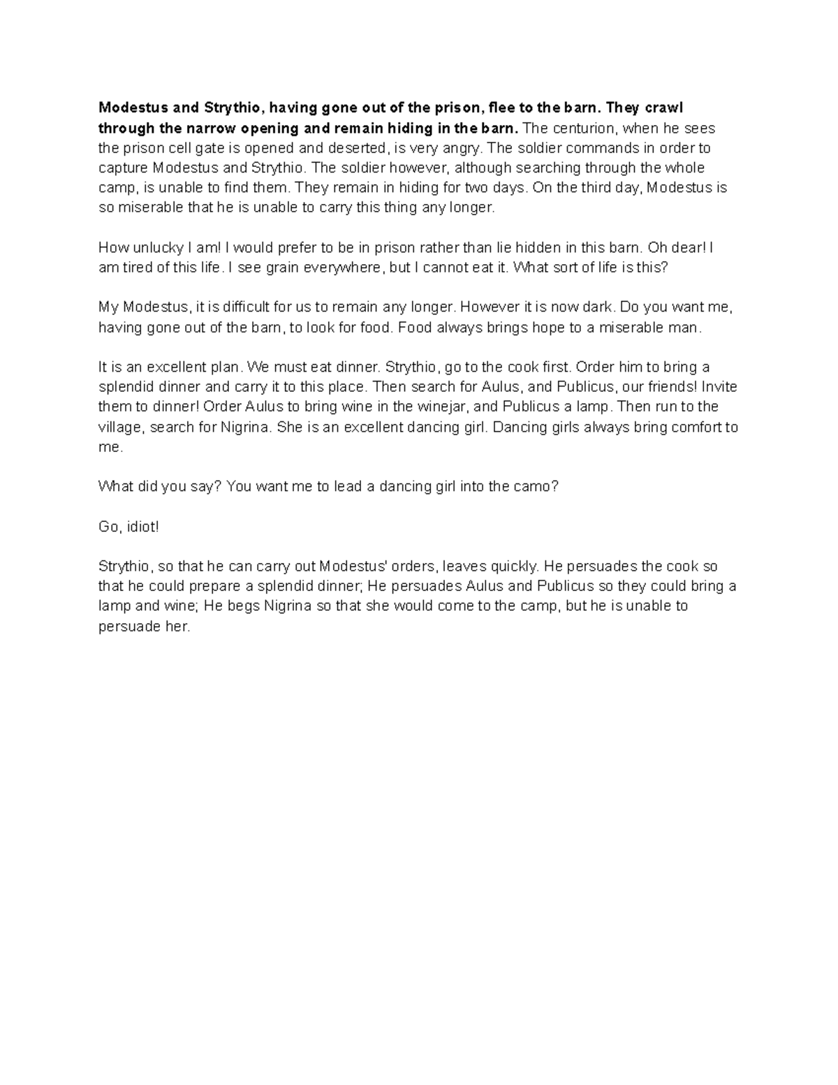 In horreo - My assignments spanning the 23-24 school year. - Modestus ...