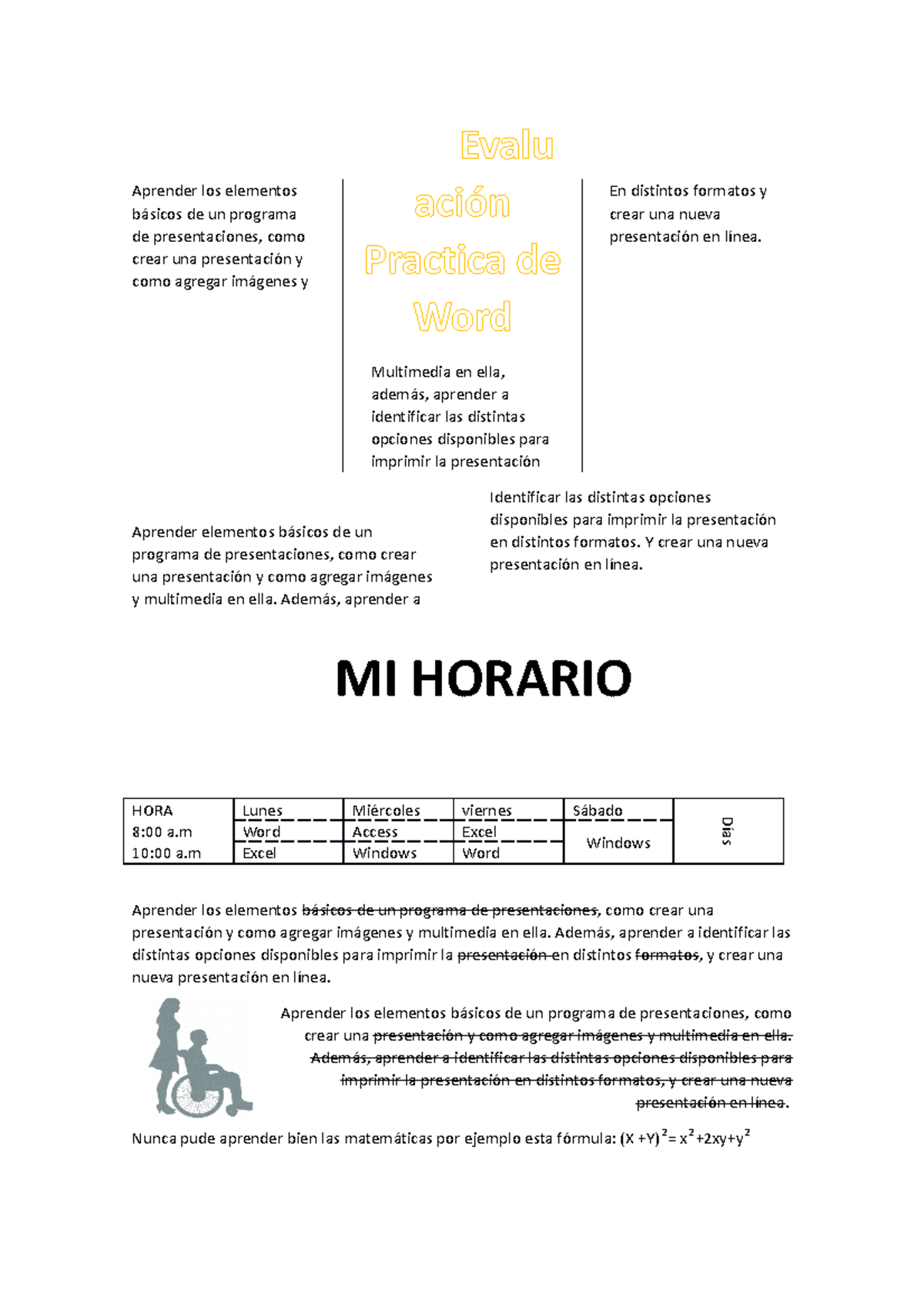 Practica de word final - trabajos en word - Aprender los elementos ...