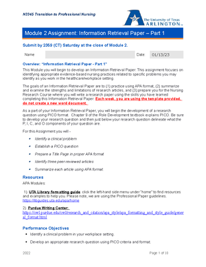 N3345 Module 2 Information Retrieval Paper, Part 1 - Park 0323 - Submit ...