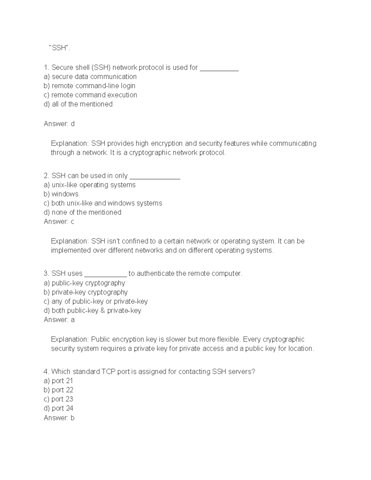 Computer Network (24) - “SSH”. Secure shell (SSH) network protocol is ...
