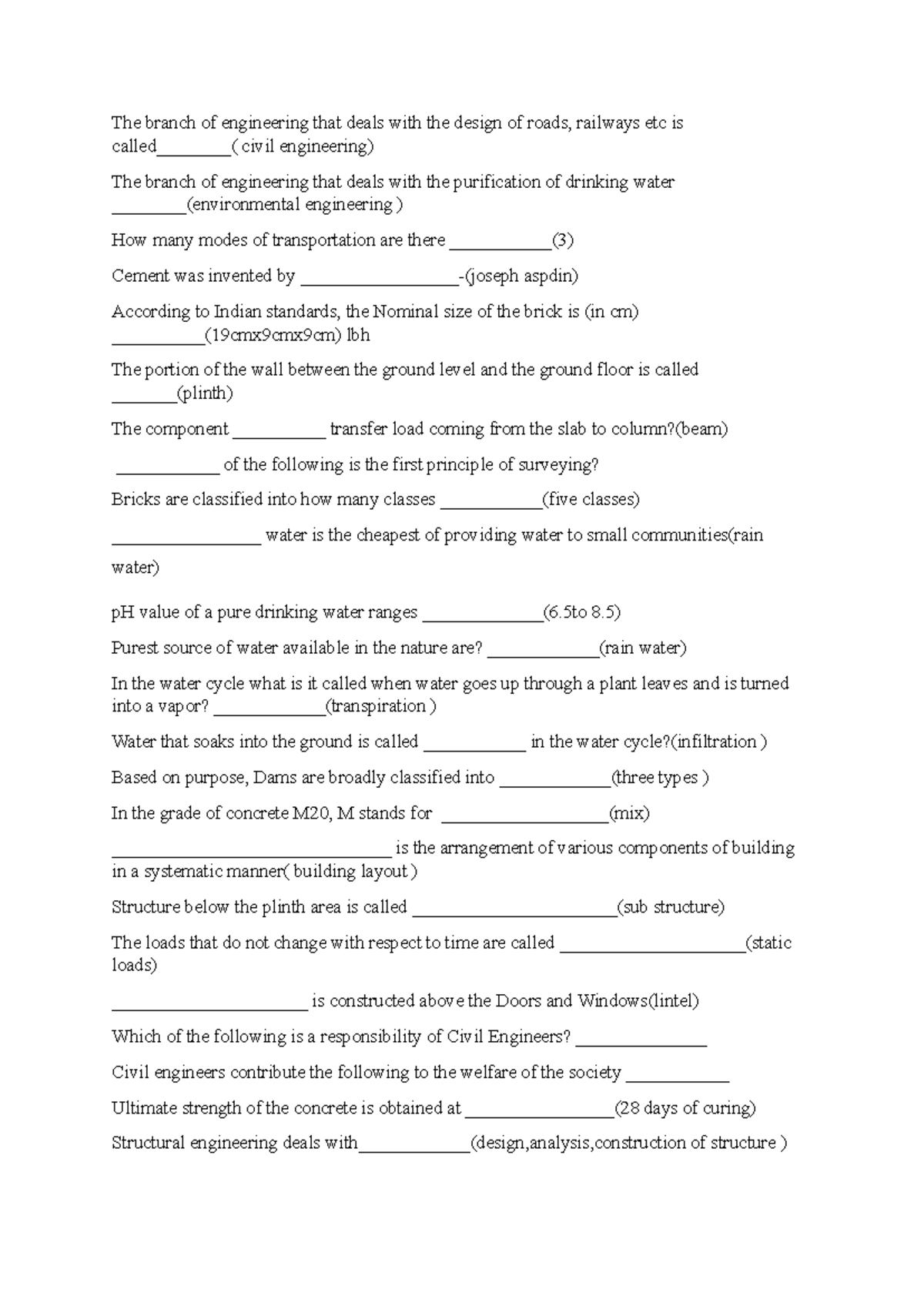 BCME Objectives-1 - Bcme unit 1 - The branch of engineering that deals ...