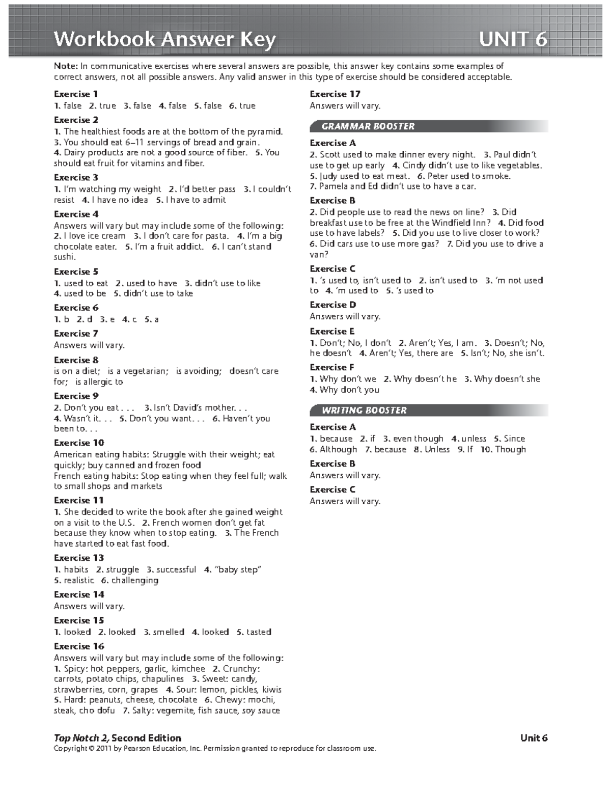 Tp 02 unit 06 workbook ak - Copyright © 2011 by Pearson Education, Inc ...