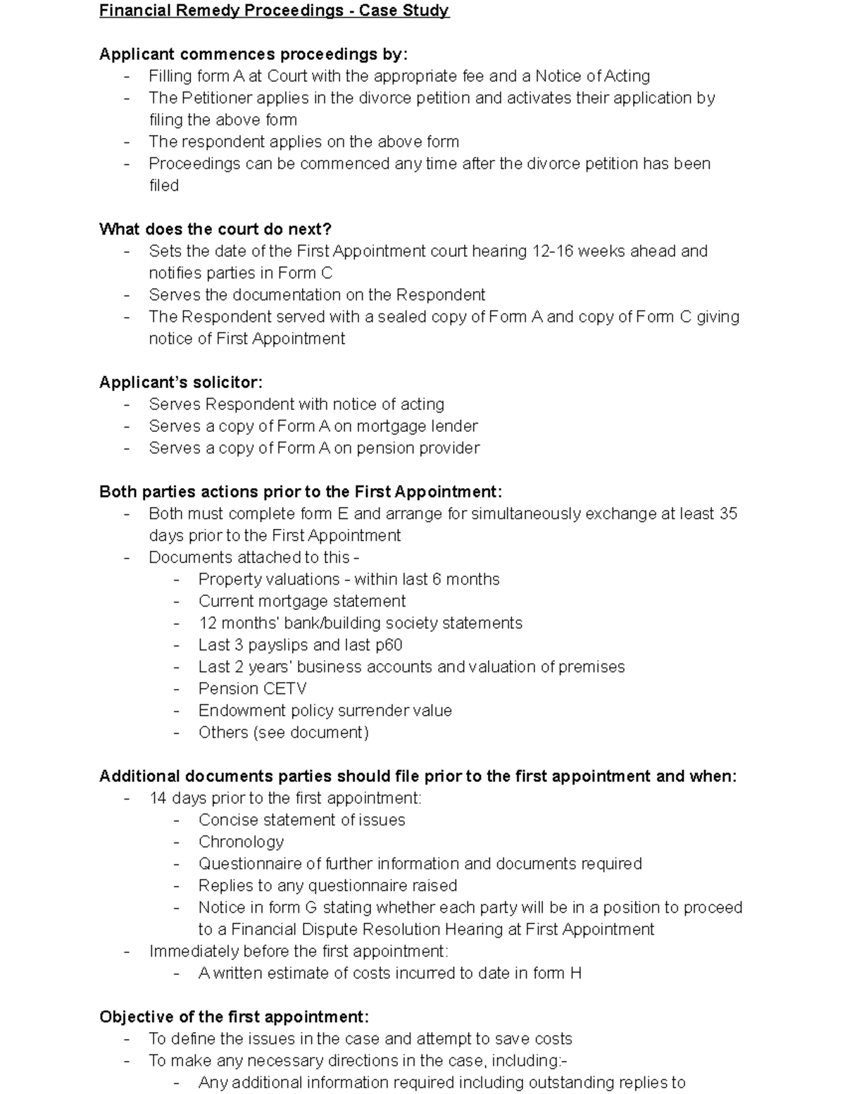 Financial Remedy Proceedings - Case Study - Financial Remedy ...